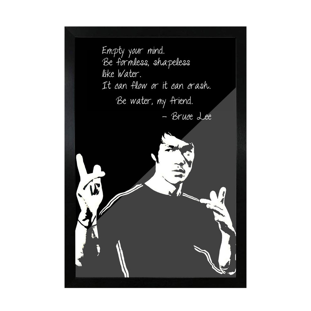 Bruce Lee Water Quote Frame | Inspirational Wall Frames – Frameo Store