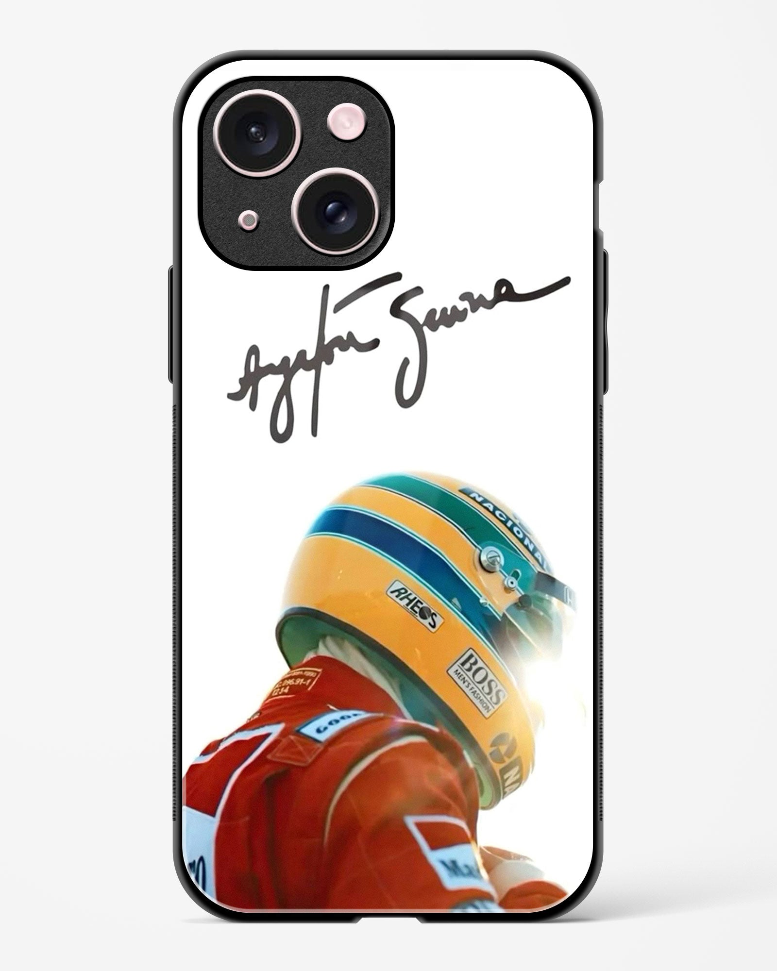 Ayrton Senna Aesthetic Glass Case Phone Cover – Frameo Store