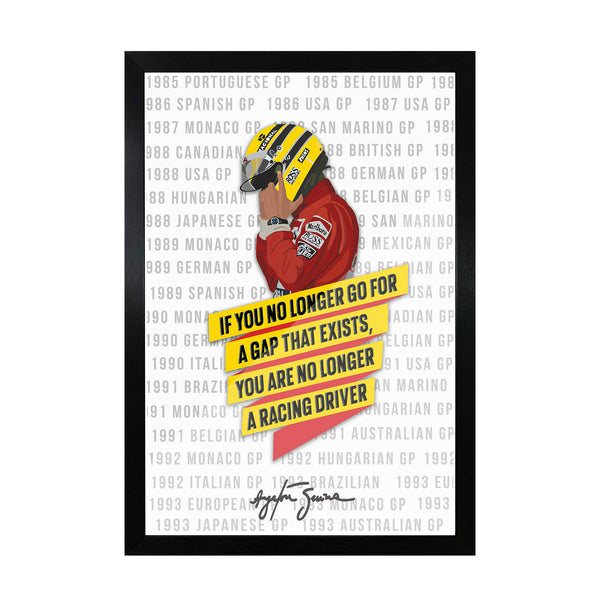 Ayrton Senna Quote Frame – Frameo Store