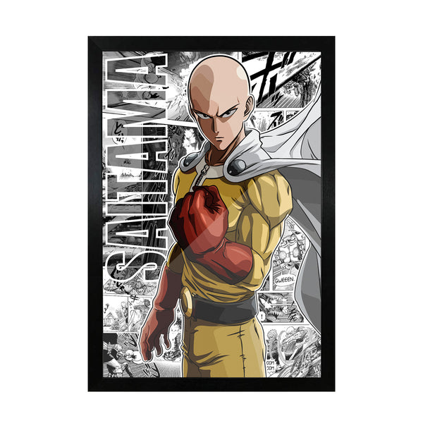 Saitama Frame | One punch man poster – Frameo Store