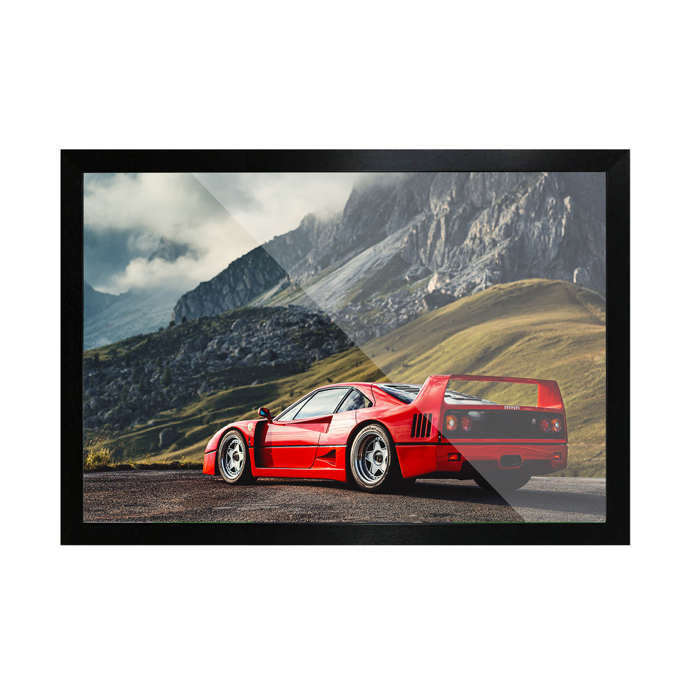 Ferrari F40 Aesthetic Poster | Vintage Car Frames – Frameo Store