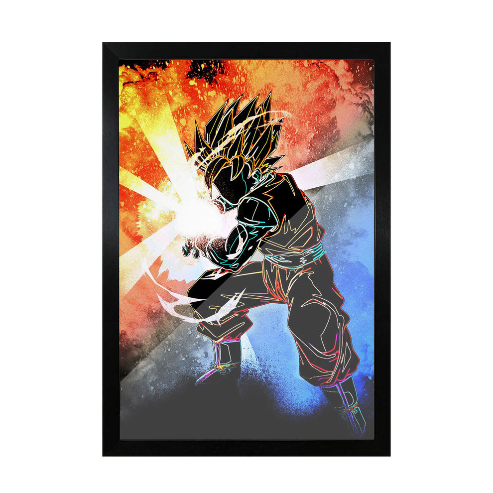 Goku Super Saiyan God Poster | Anime Wall Frames – Frameo Store